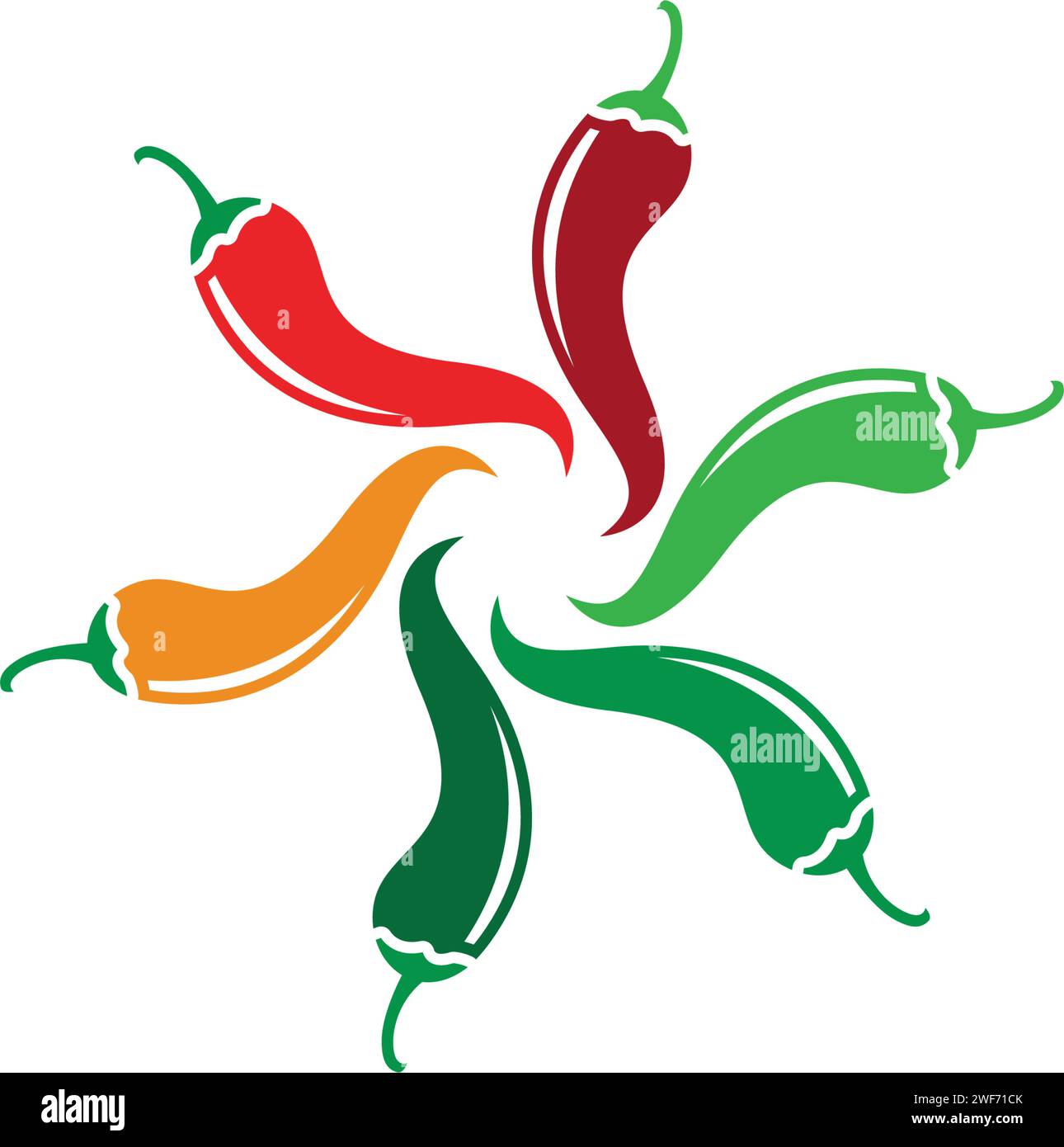 Red hot natural chili icon Template vector Illustration Stock Vector ...