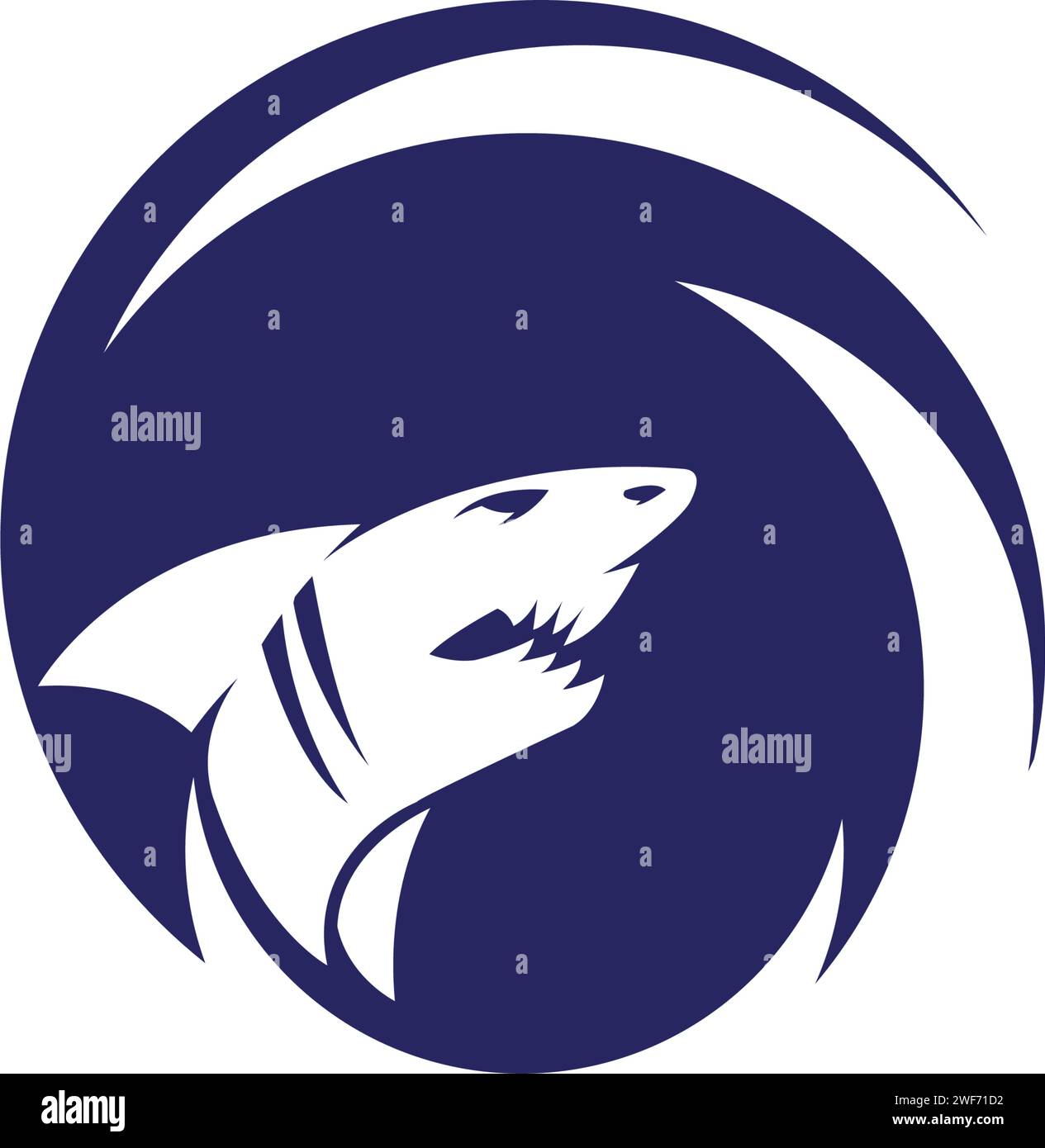 Shark illustration Logo Template Vector Stock Vector Image & Art - Alamy