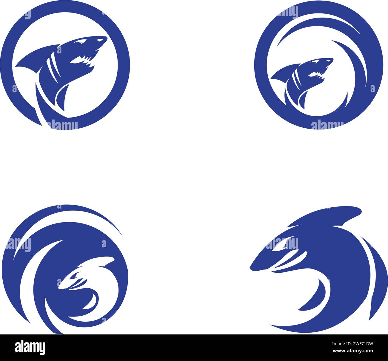 Shark illustration Logo Template Vector Stock Vector Image & Art - Alamy