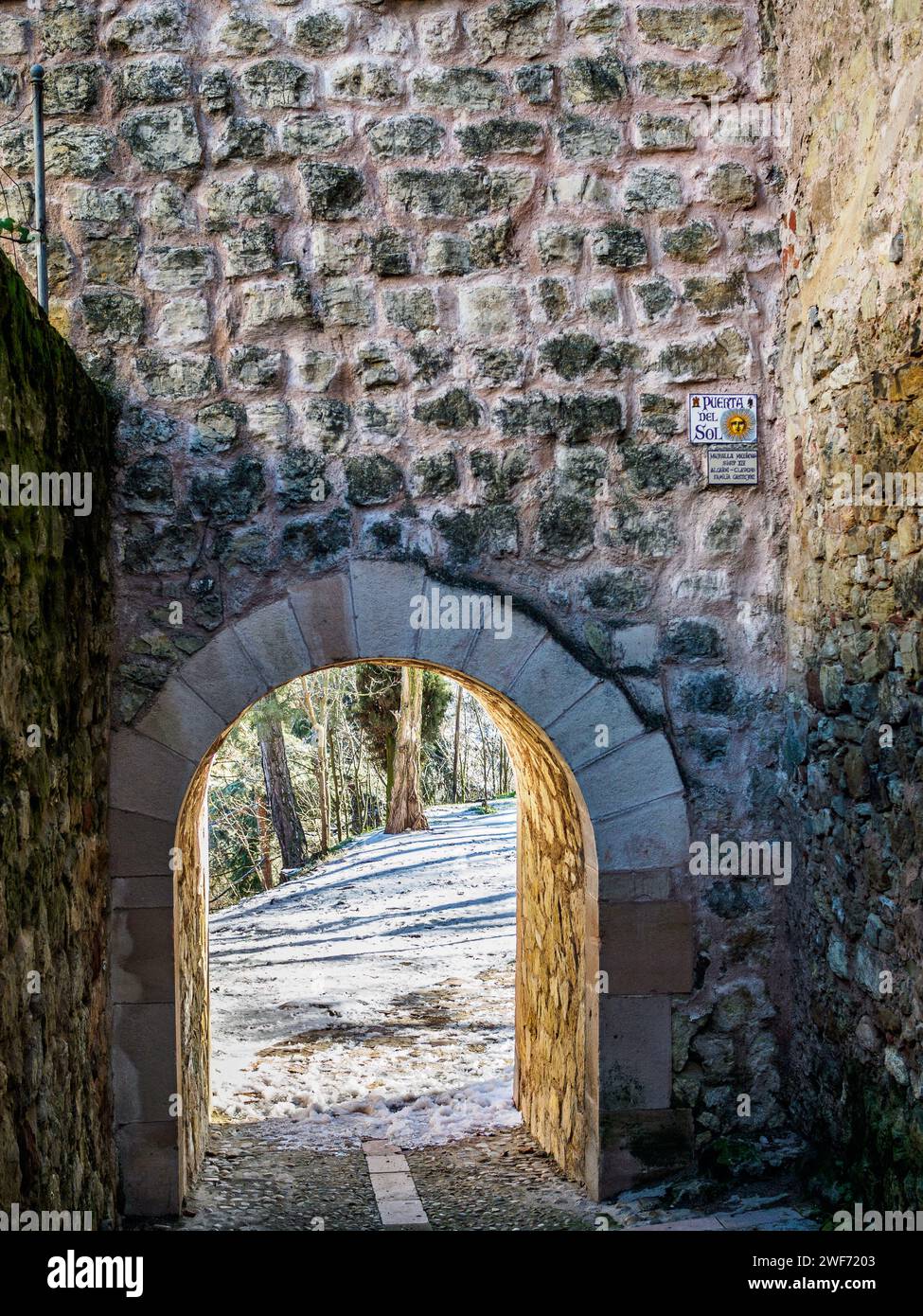Puerta del Sol Gate. Sigüenza, Guadalajara, Spain Stock Photo - Alamy