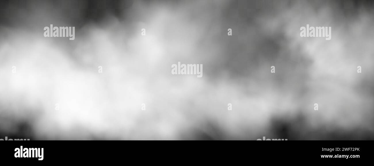 .Cloudy sky or smog over the city.Vector illustration.White vector ...