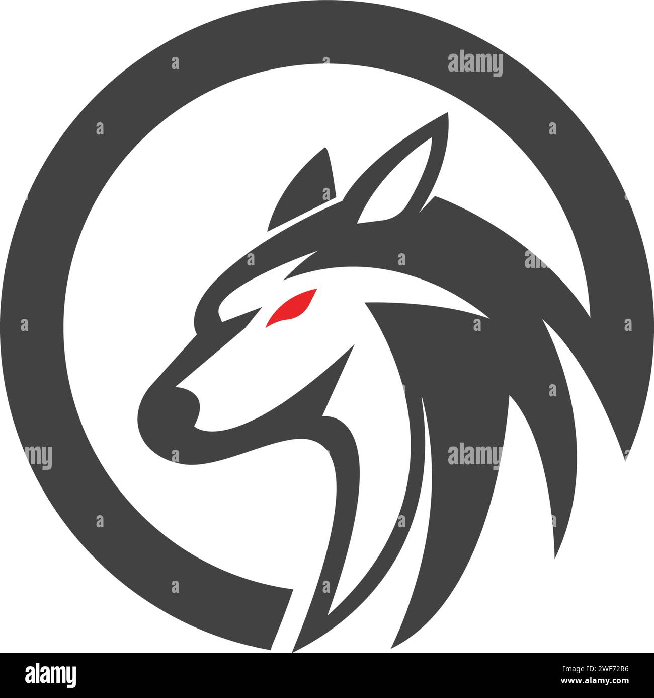 Wolf logo template hi-res stock photography and images - Alamy
