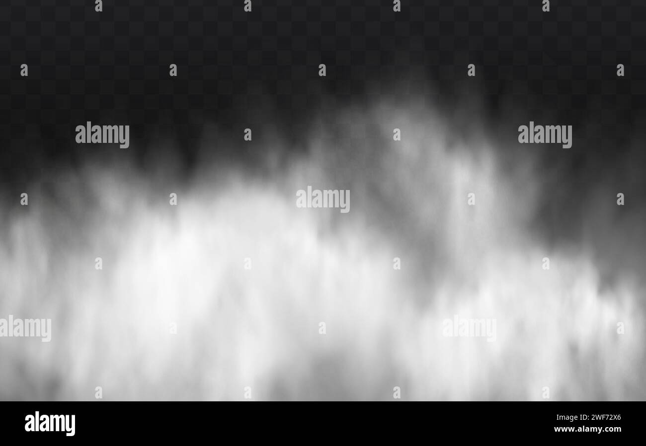 .Cloudy sky or smog over the city.Vector illustration.White vector ...