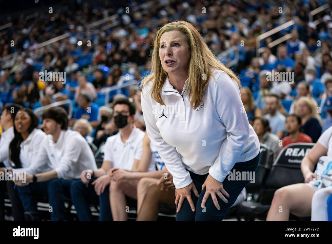 UCLA Bruins head coach Cori Close during a NCAA women’s basketball game ...
