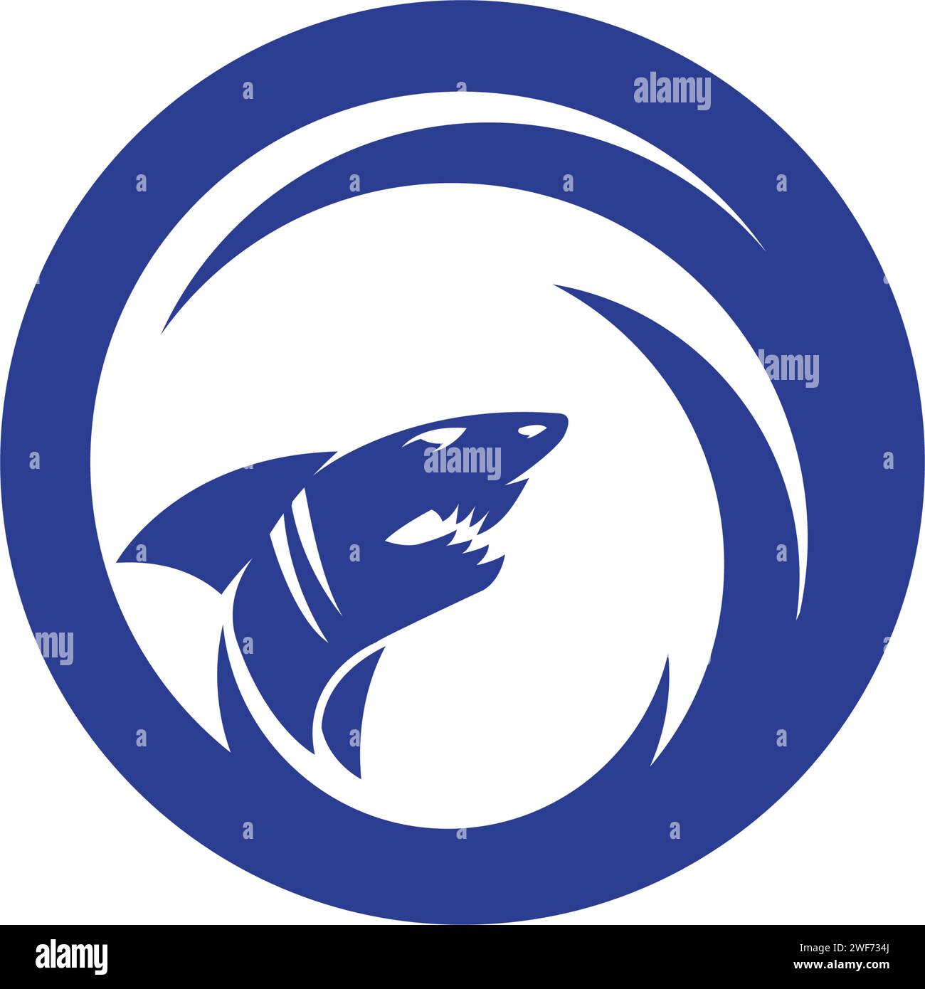 Shark illustration Logo Template Vector Stock Vector Image & Art - Alamy