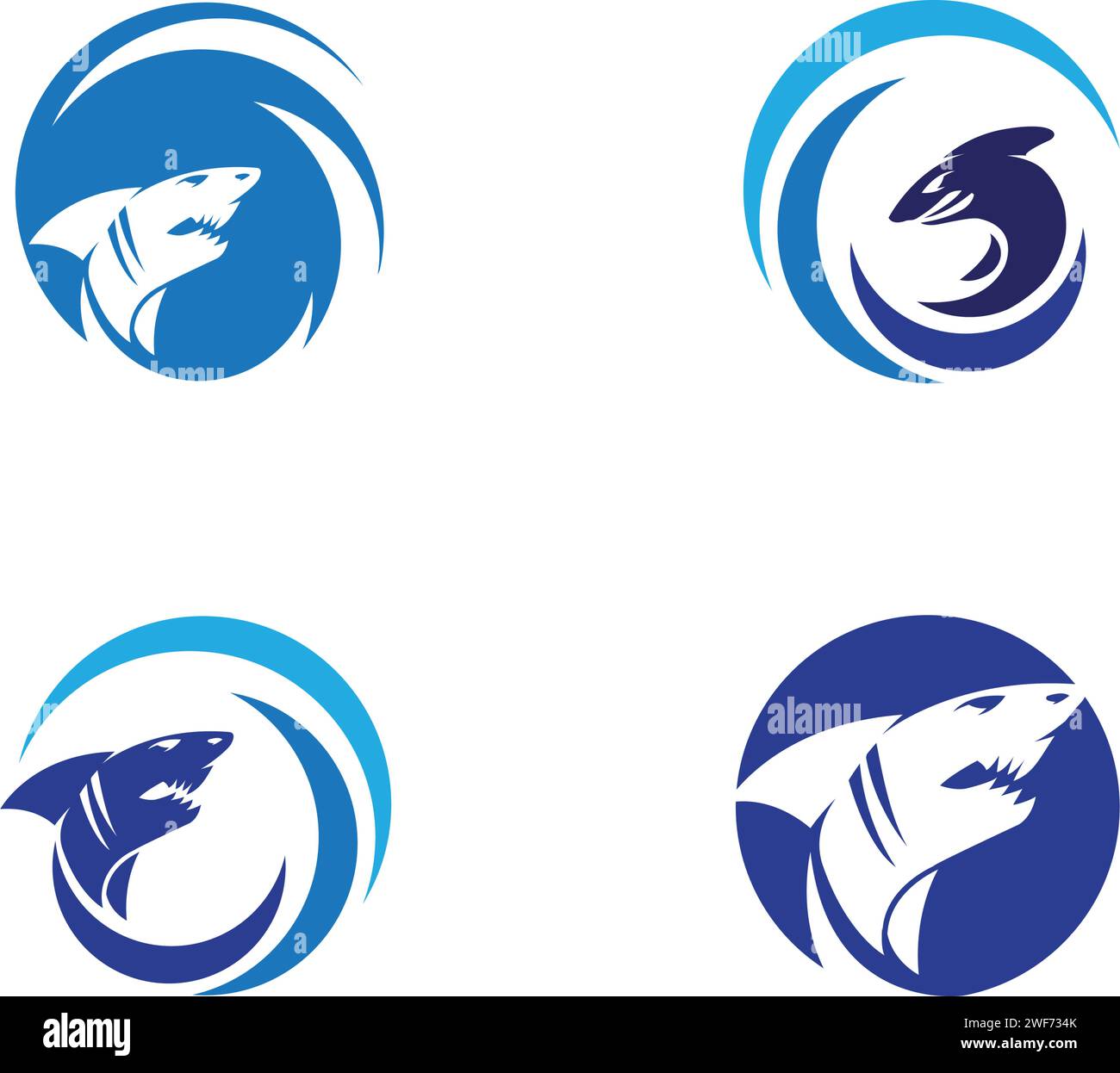 Shark illustration Logo Template Vector Stock Vector Image & Art - Alamy