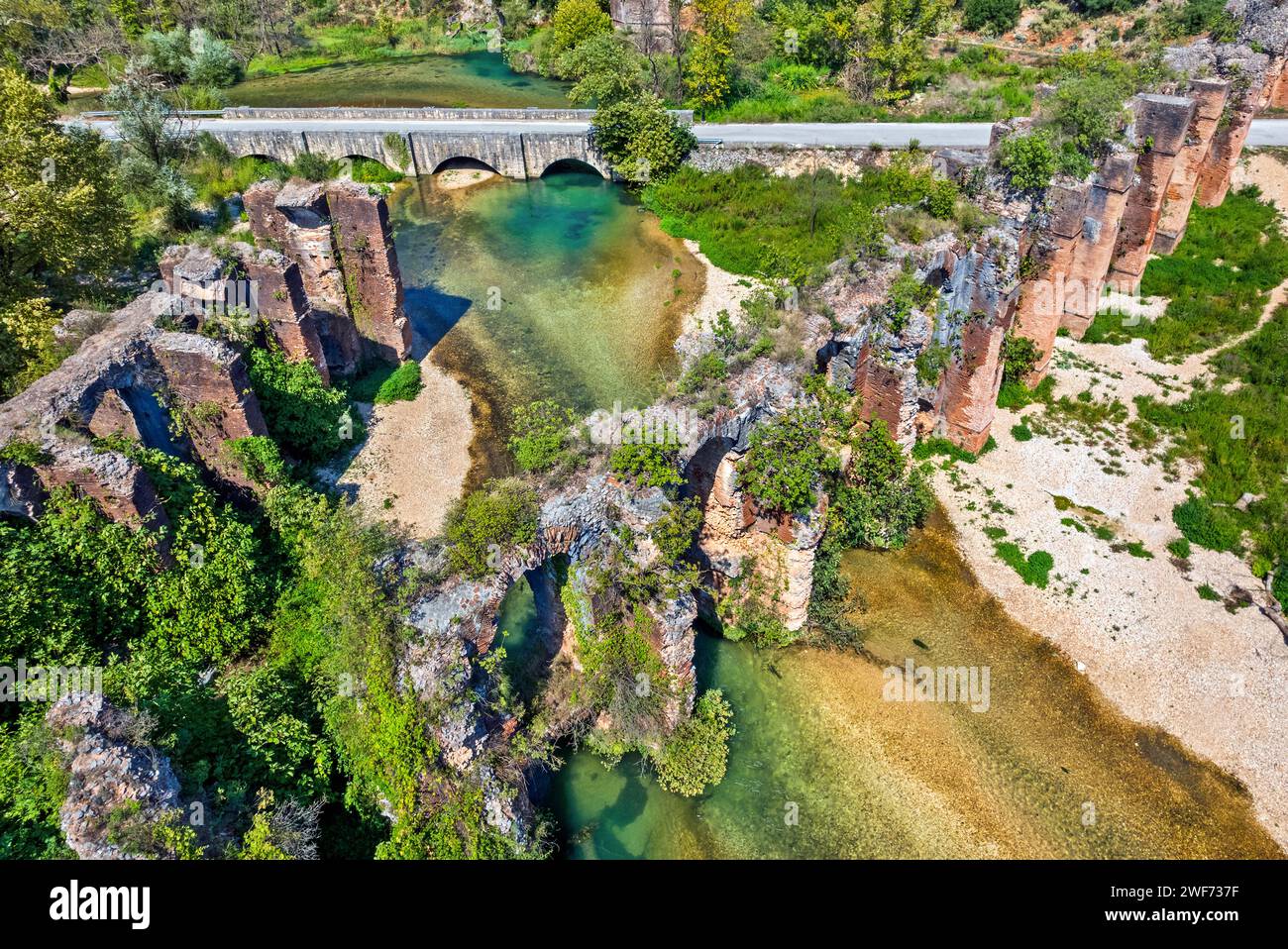 Aerial view archaeological site of agios georgios hi-res stock ...