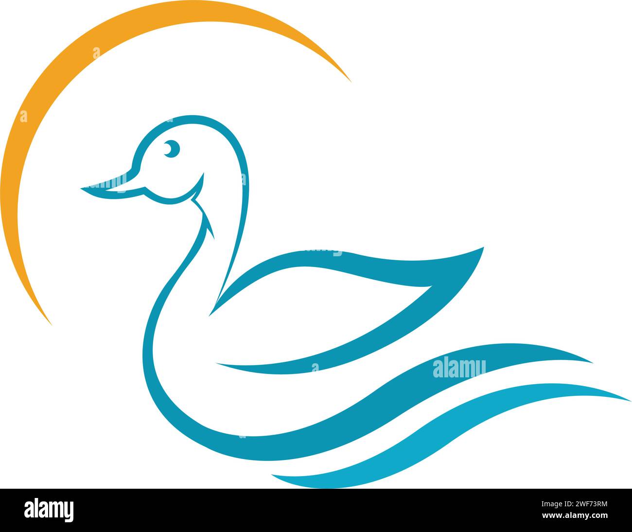 Swan icon Template vector illustration design Stock Vector Image & Art ...