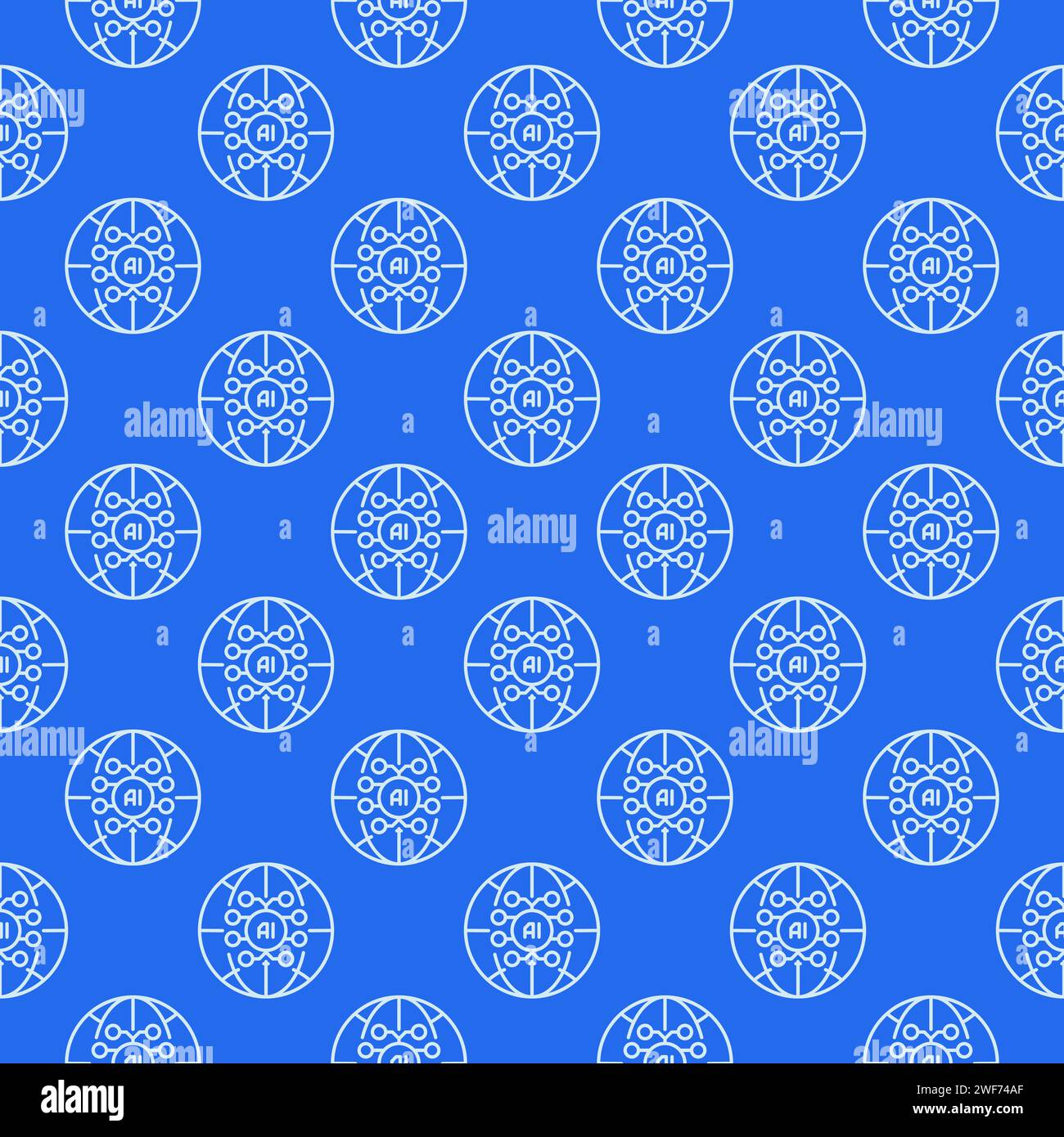 AI Brain inside Earth Globe vector Artificial Intelligence concept ...