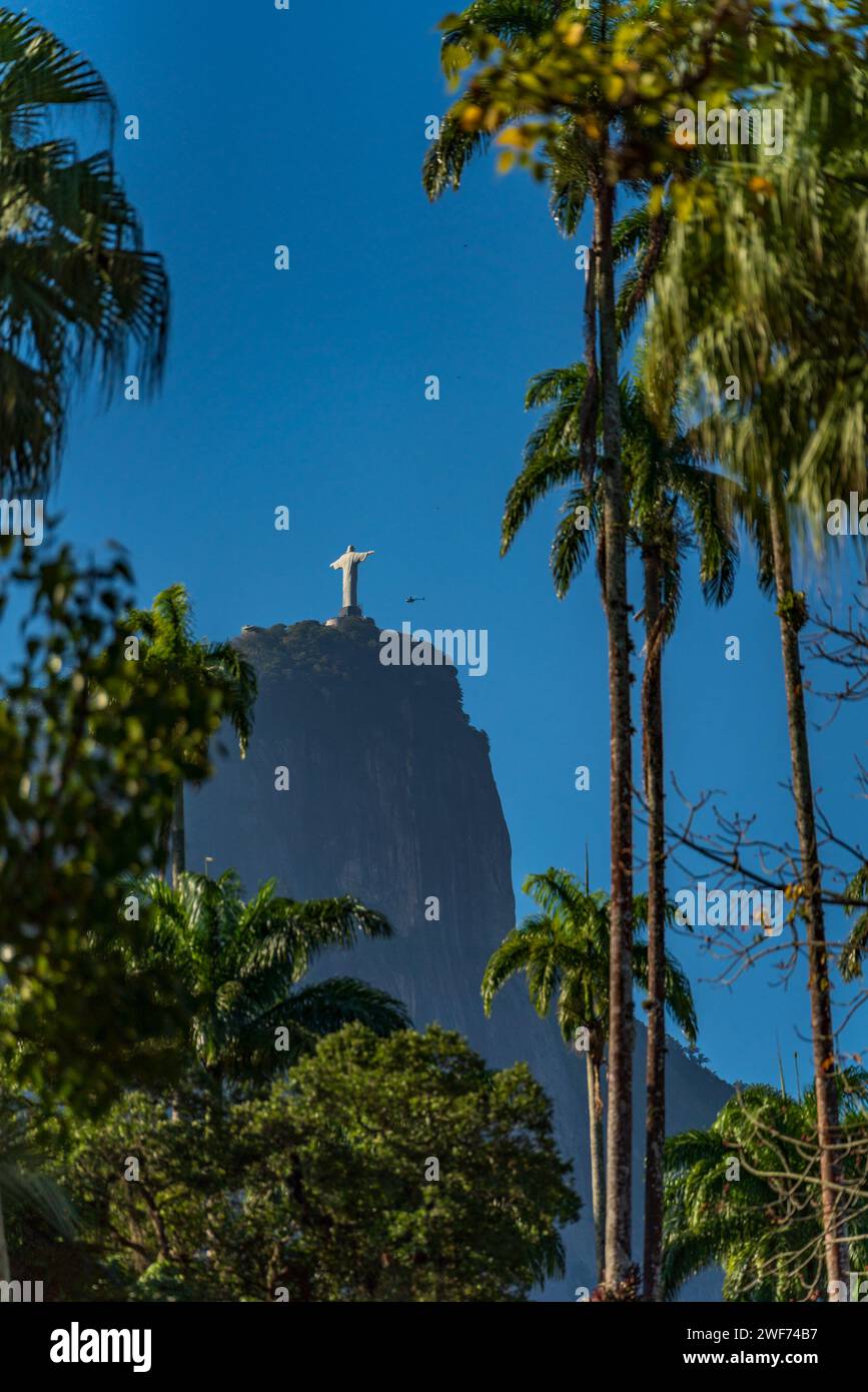 Majestic Christ the Redeemer Statue Overlooking Rio Stock Photo - Alamy