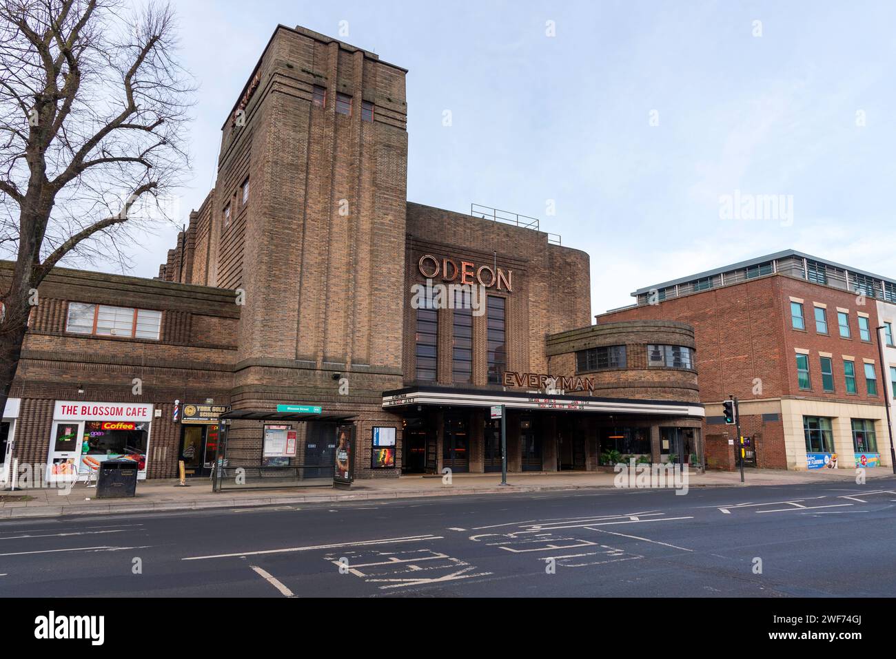 Angled front view of the Art Deco Everyman Cinema, Blossom Street, York ...