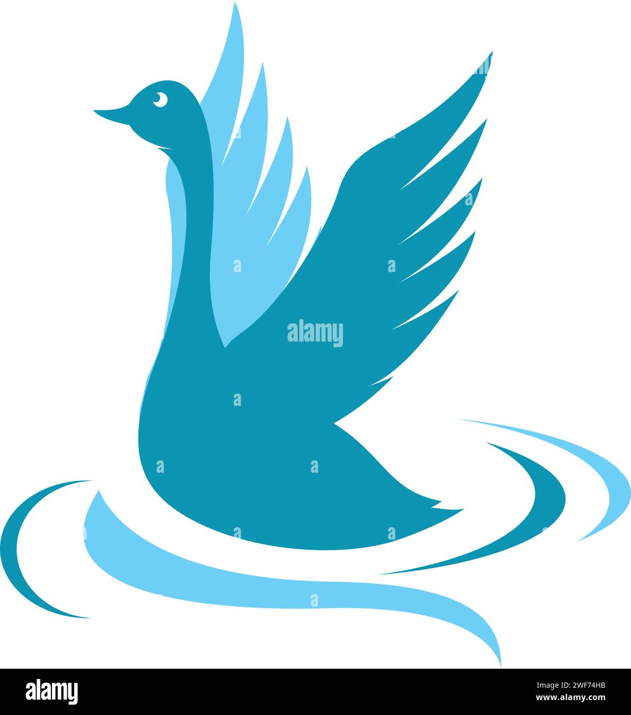 Swan icon Template vector illustration design Stock Vector Image & Art ...