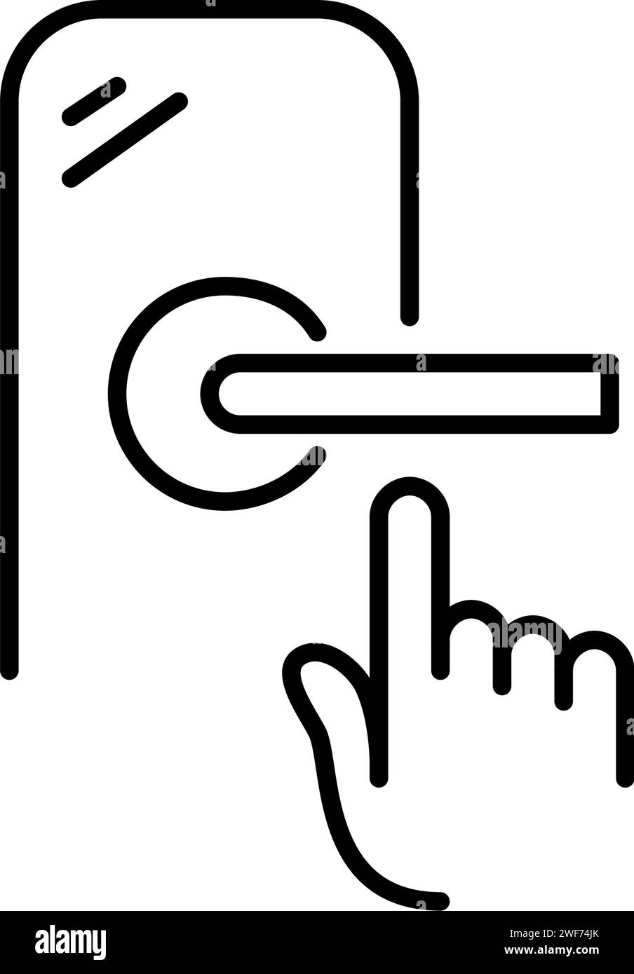 Biometric access smart lock. Pixel perfect icon Stock Vector Image ...