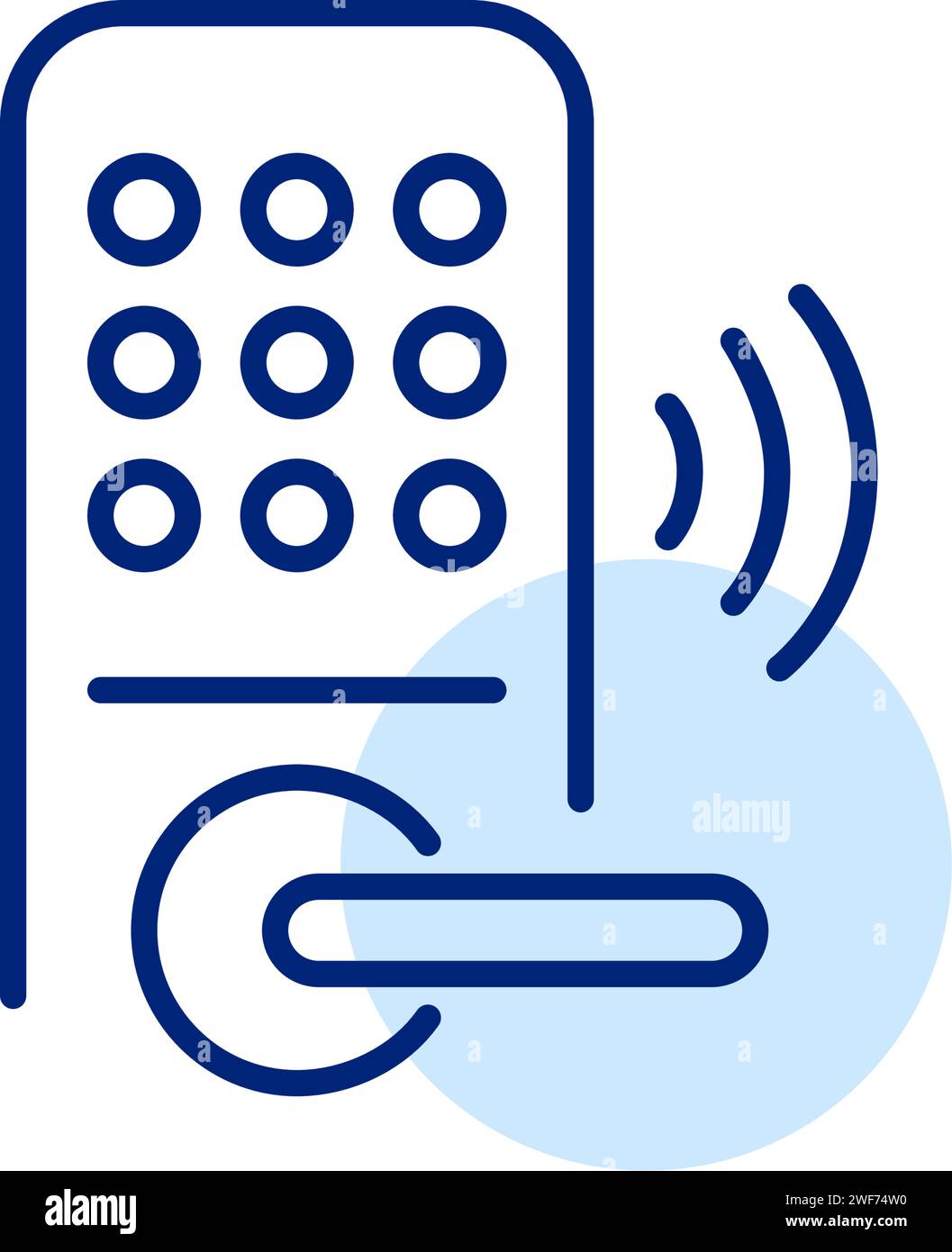 Smart digital lock. Pixel perfect, editable stroke Stock Vector Image ...