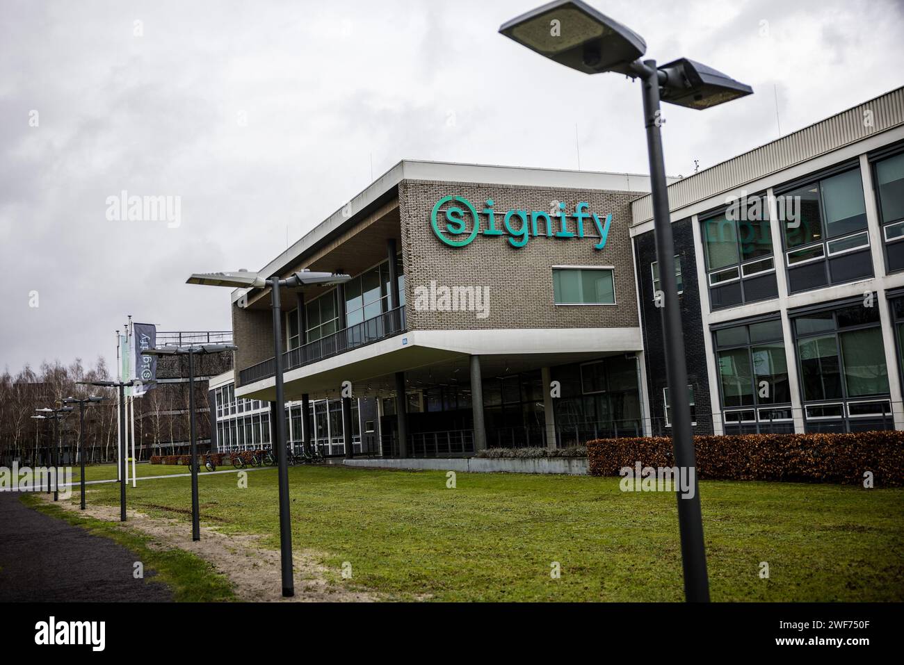 EINDHOVEN - Exterior of the headquarters of Signify, a Dutch lighting ...