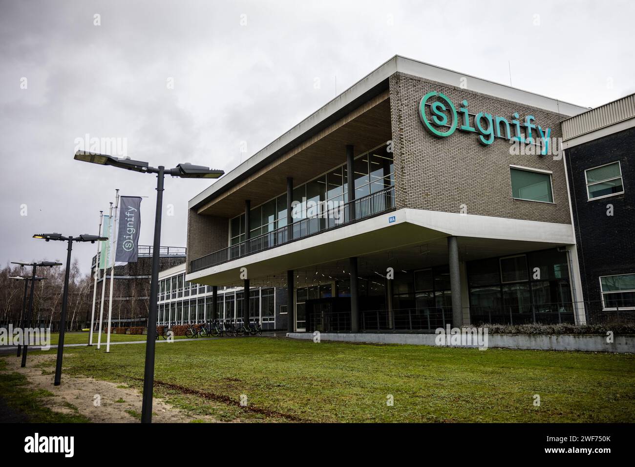 EINDHOVEN - Exterior of the headquarters of Signify, a Dutch lighting ...