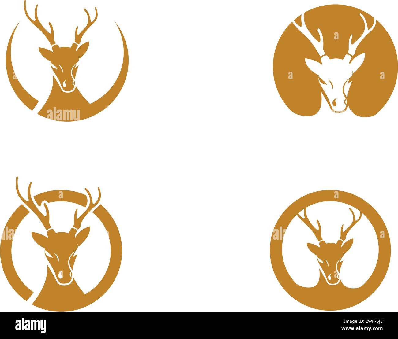Deer Logo Template vector icon illustration design Stock Vector Image ...