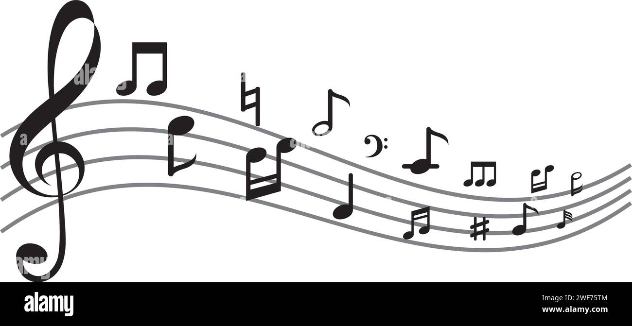 Music note ilustration Icon Vector Stock Vector Image & Art - Alamy