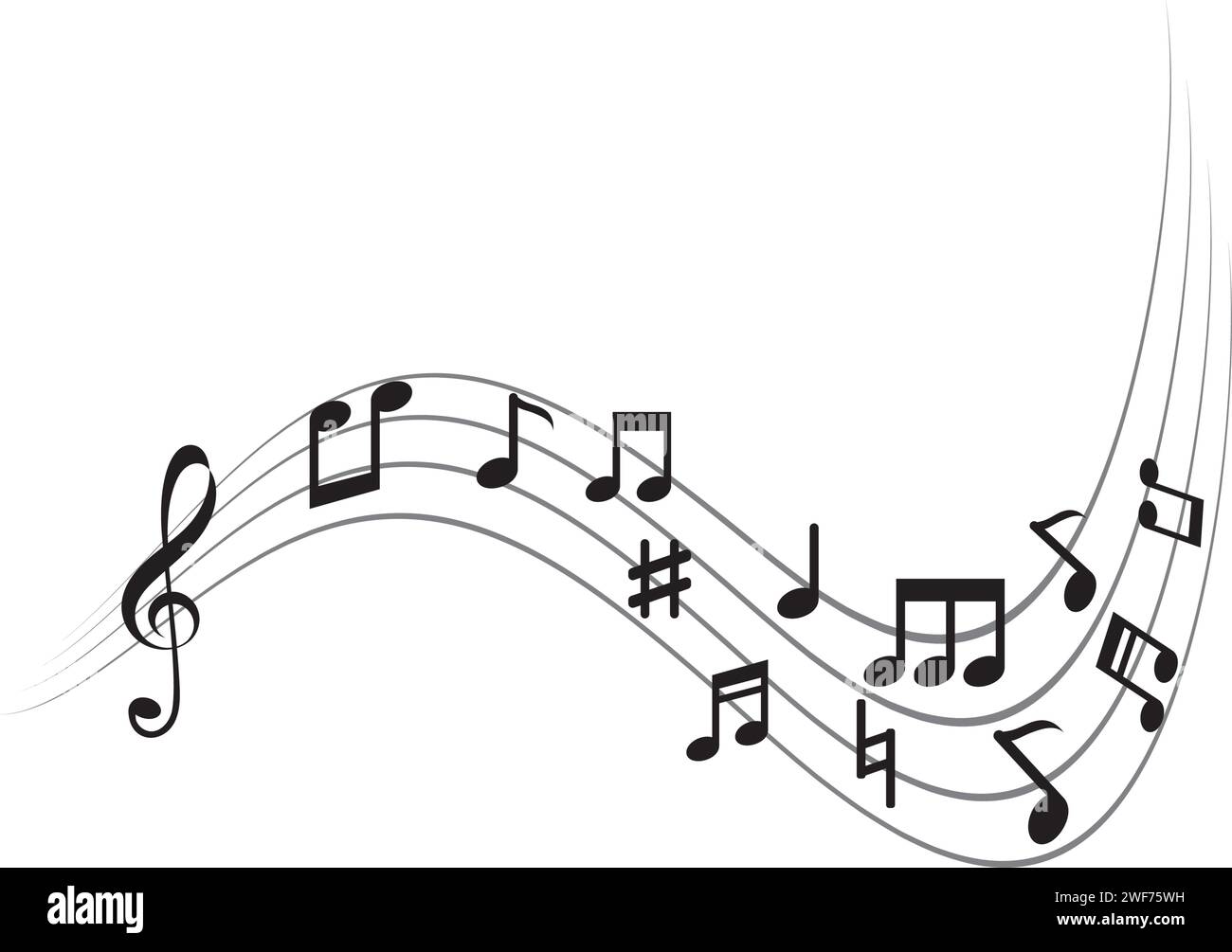 Music note ilustration Icon Vector Stock Vector Image & Art - Alamy