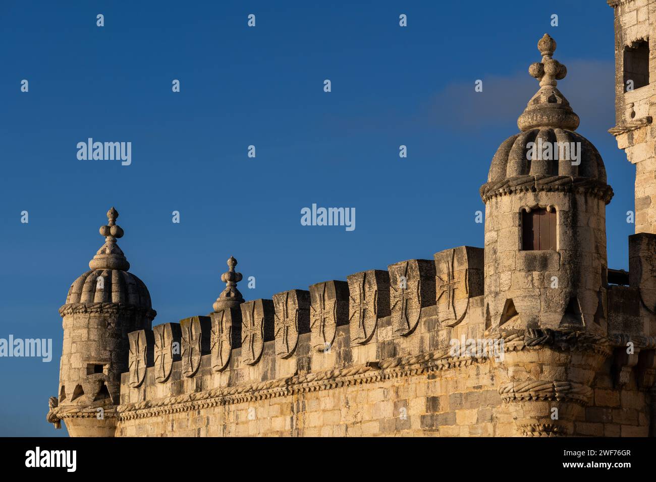 Fortification details of the Belem Tower (Torre de Belem), 16th century ...