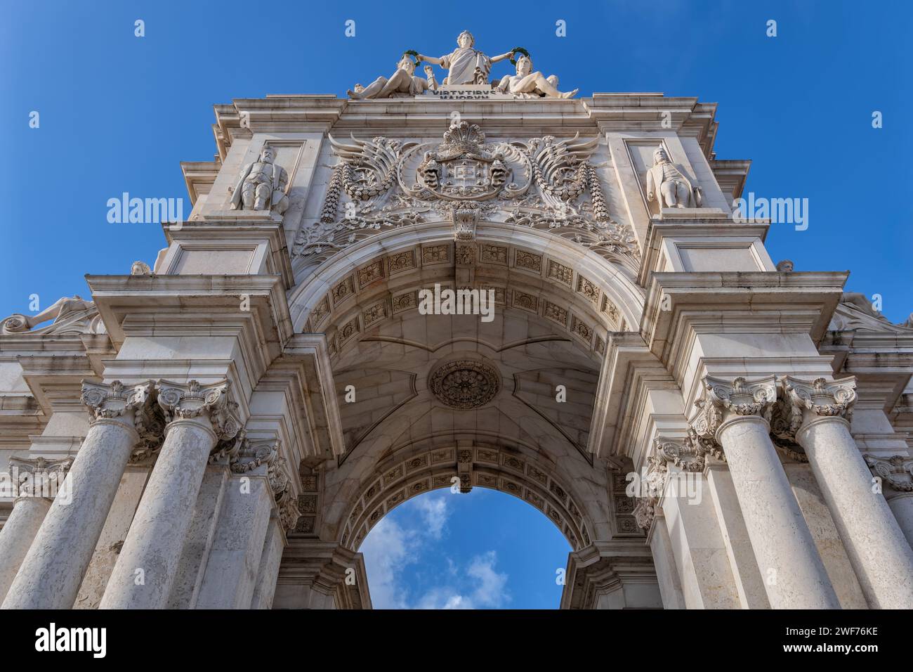 Rua Augusta Arch (Arco da Rua Augusta) in Lisbon, Portugal, city ...