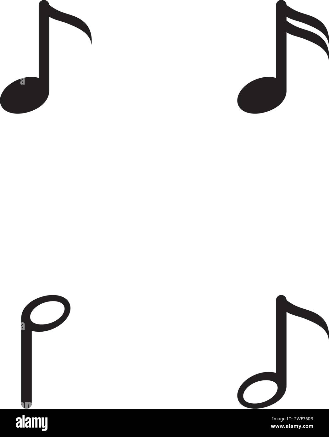 Music note Icon Vector template Stock Vector Image & Art - Alamy