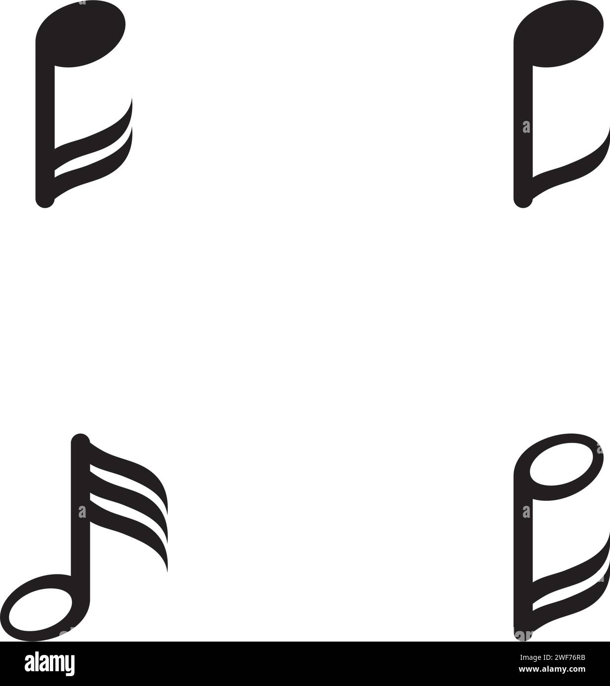 Music note Icon Vector template Stock Vector Image & Art - Alamy