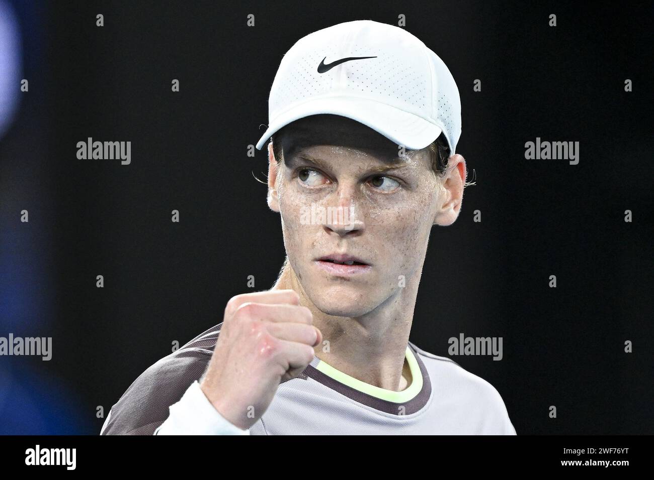 Jannik Sinner of Italy during the Australian Open AO 2024 men's final Grand Slam tennis ...