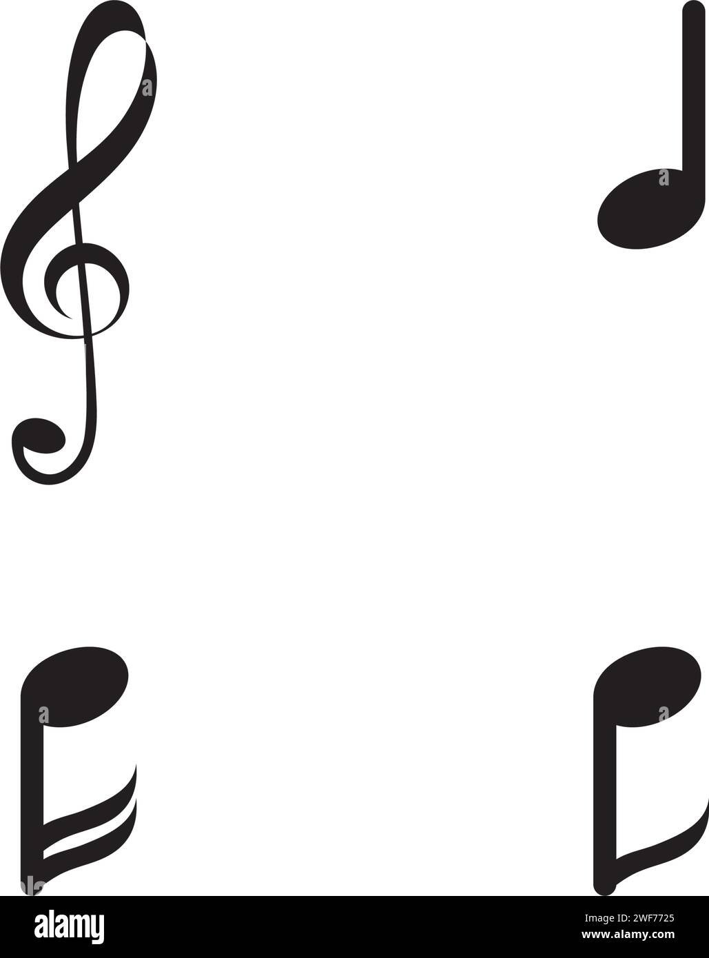 Music note Icon Vector template Stock Vector Image & Art - Alamy