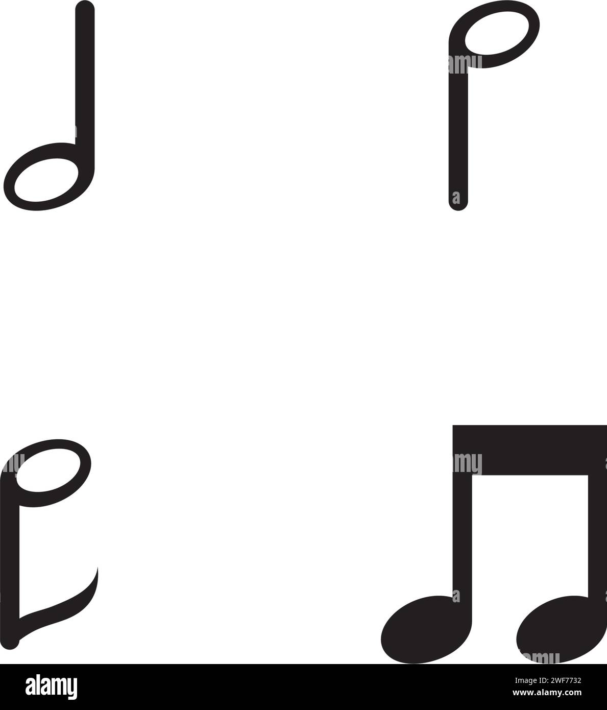 Music note Icon Vector template Stock Vector Image & Art - Alamy