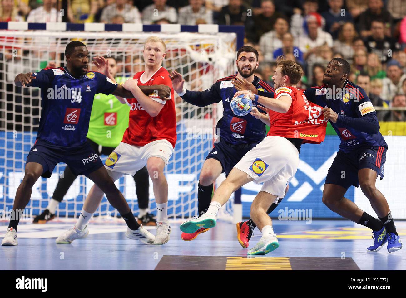 COLOGNE, GERMANY - JANUARY 28 Lanxess Arena, Men's EHF Euro 2024 Final ...