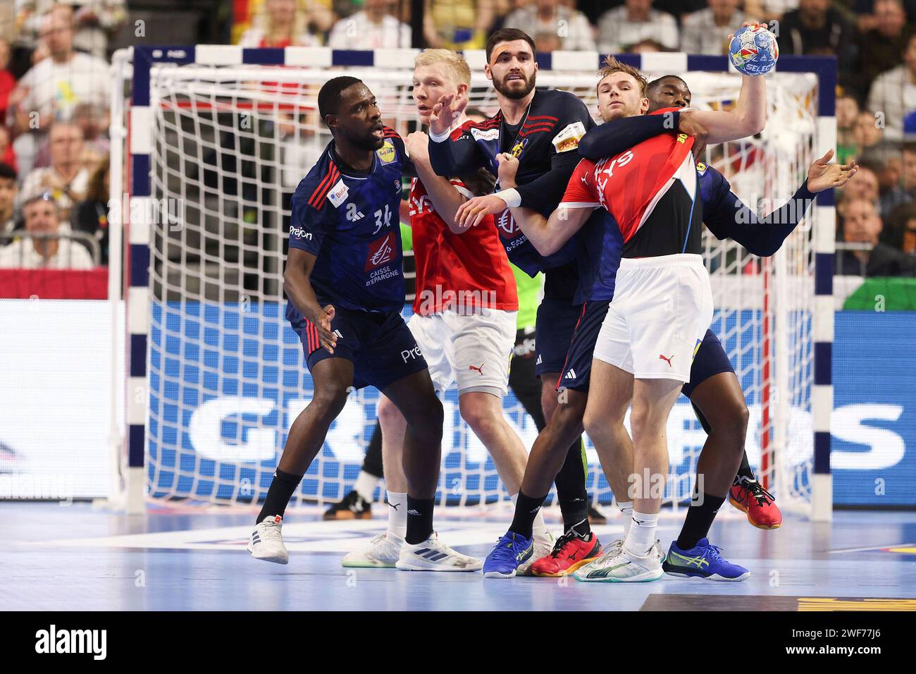 COLOGNE, GERMANY - JANUARY 28 Lanxess Arena, Men's EHF Euro 2024 Final ...