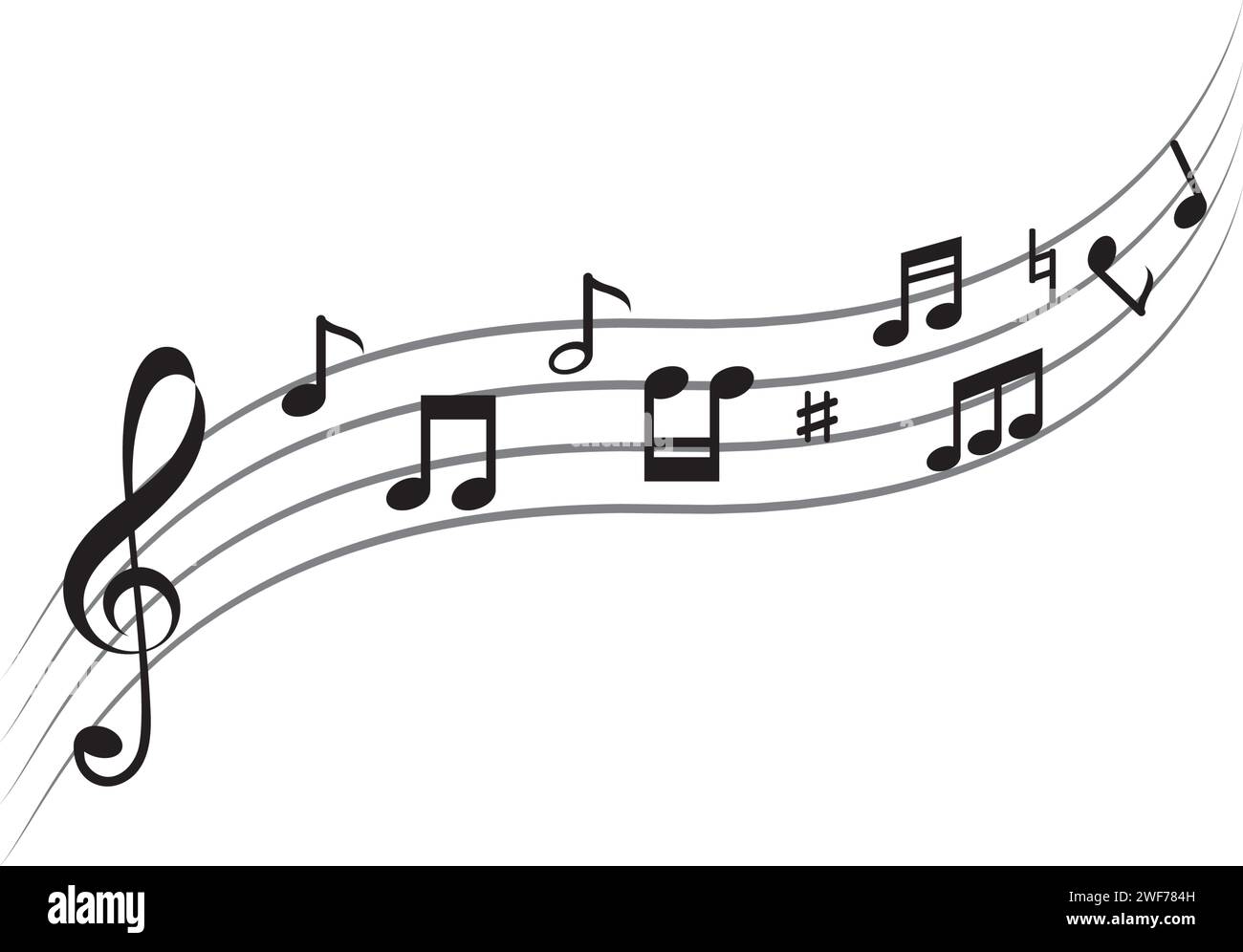 Music note ilustration Icon Vector Stock Vector Image & Art - Alamy