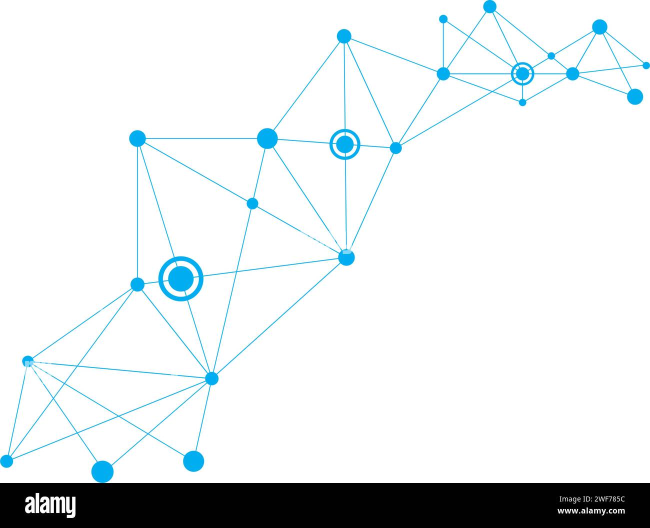 Polygonal Space Background with Connecting Dots and Lines vector Stock Vector Image & Art - Alamy