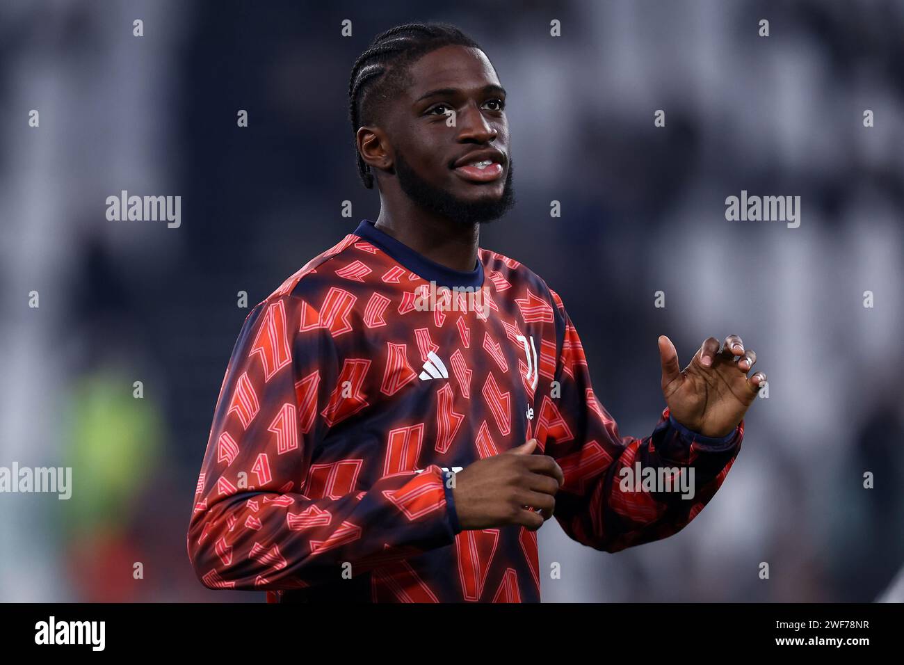 Samuel Iling-Junior of Juventus Fc during warm up before the Serie A ...