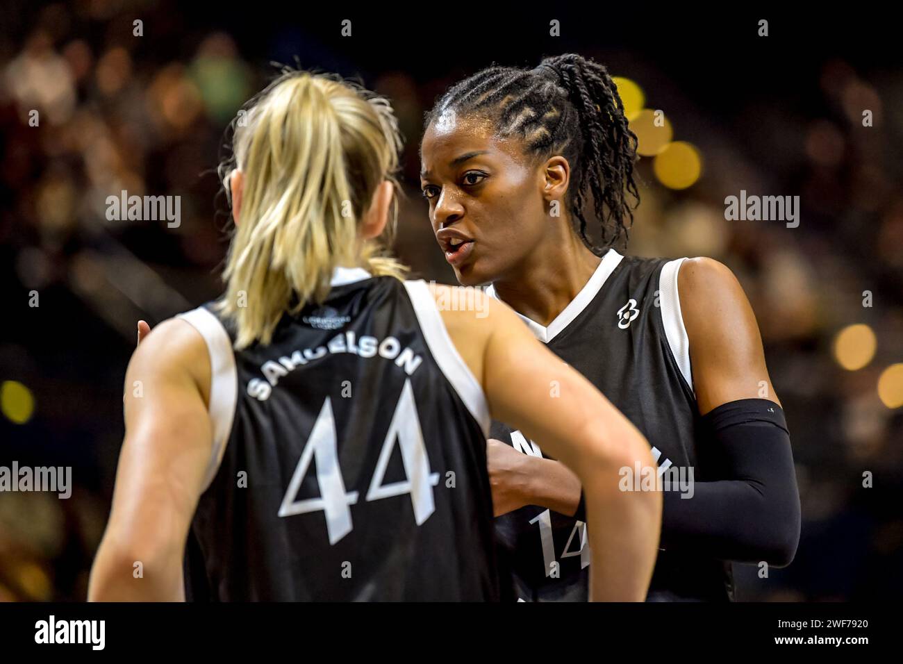 Karlie Samuelson Guard and Temi Fagbenle Forward of London Lions Women ...