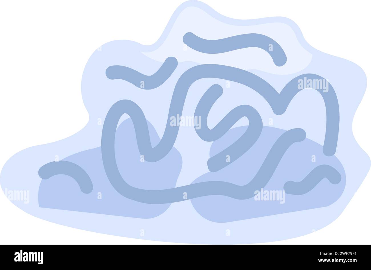 PVC nylon crumpled wad of plastic packaging separation. Recycling of ...