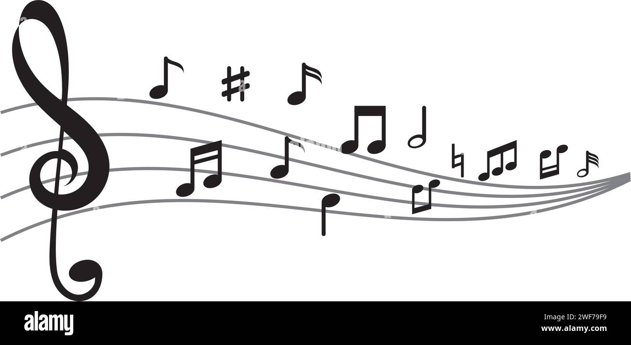 Music note ilustration Icon Vector Stock Vector Image & Art - Alamy