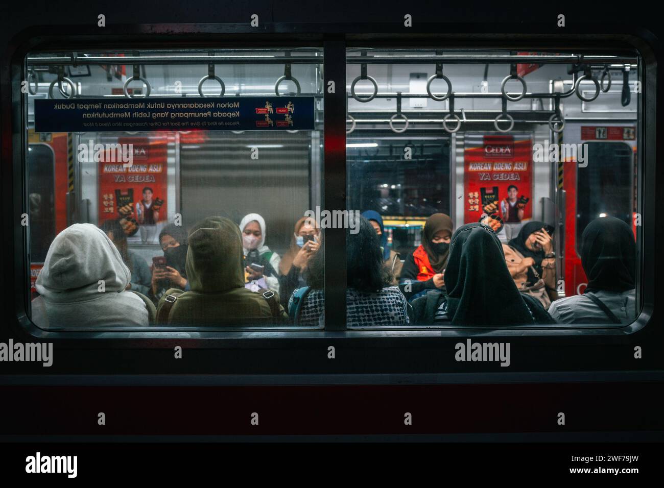 Inside metro train hi-res stock photography and images - Alamy