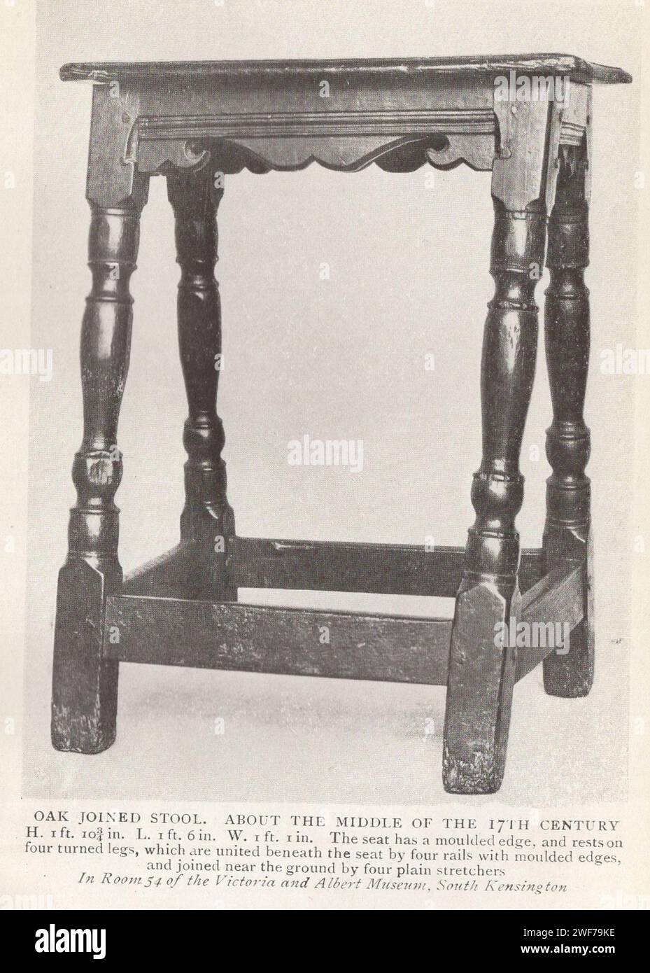 17th century english oak joined stool hi-res stock photography and ...