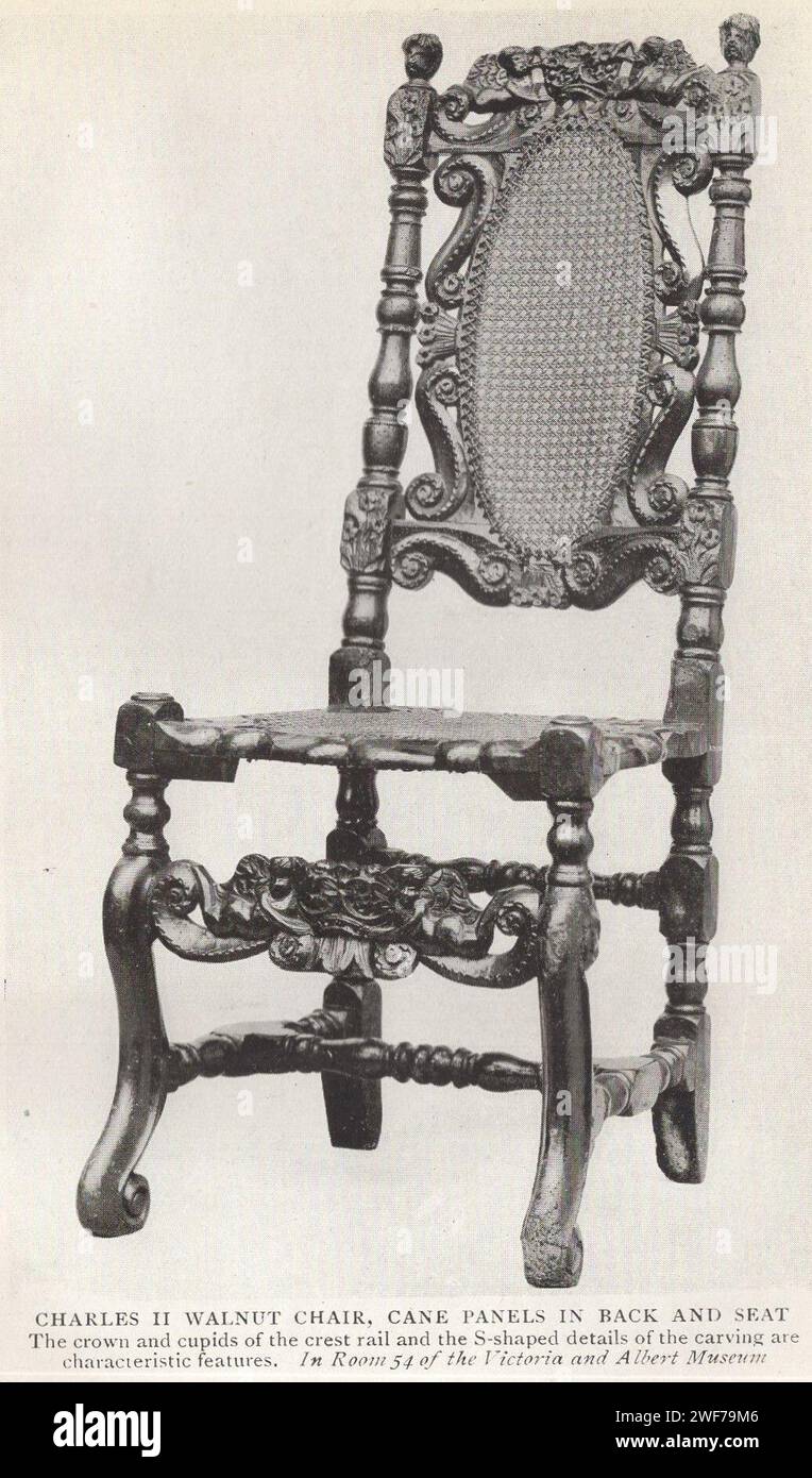 Charles ii walnut chair hi-res stock photography and images - Alamy