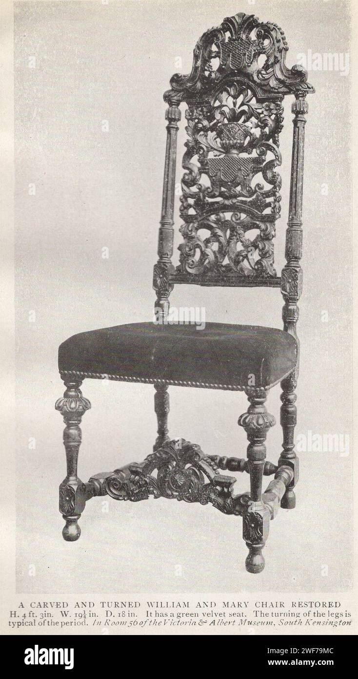 Antique william and mary chair hi-res stock photography and images - Alamy