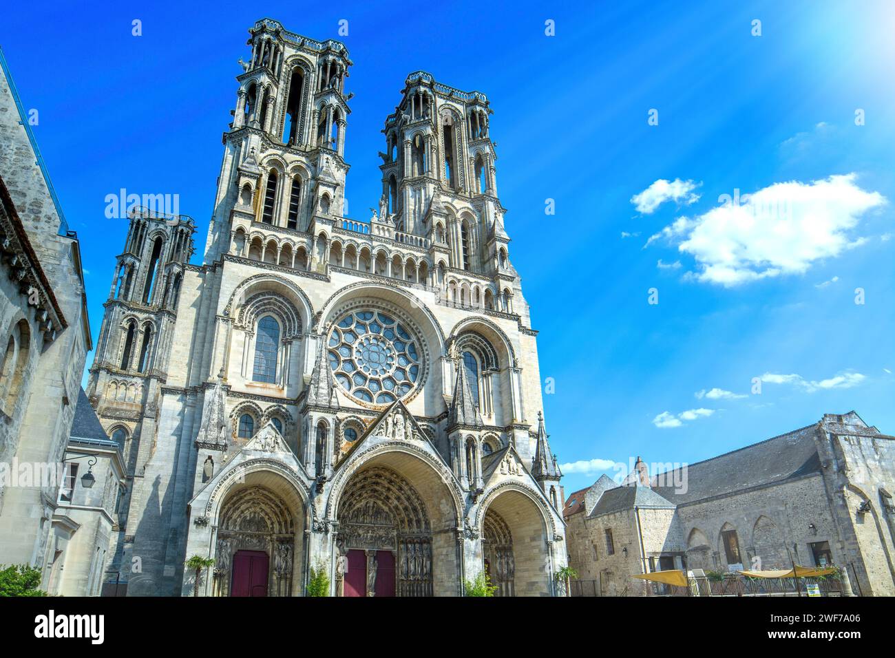Laon cathedral, Notre-Dame, Roman Catholic church located in Laon ...