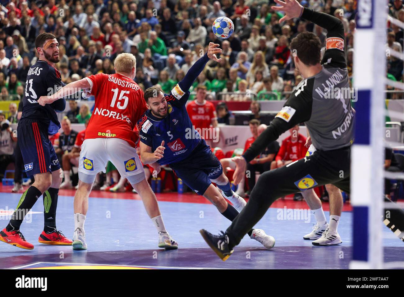 COLOGNE, GERMANY - JANUARY 28 Lanxess Arena, Men's EHF Euro 2024 Final ...