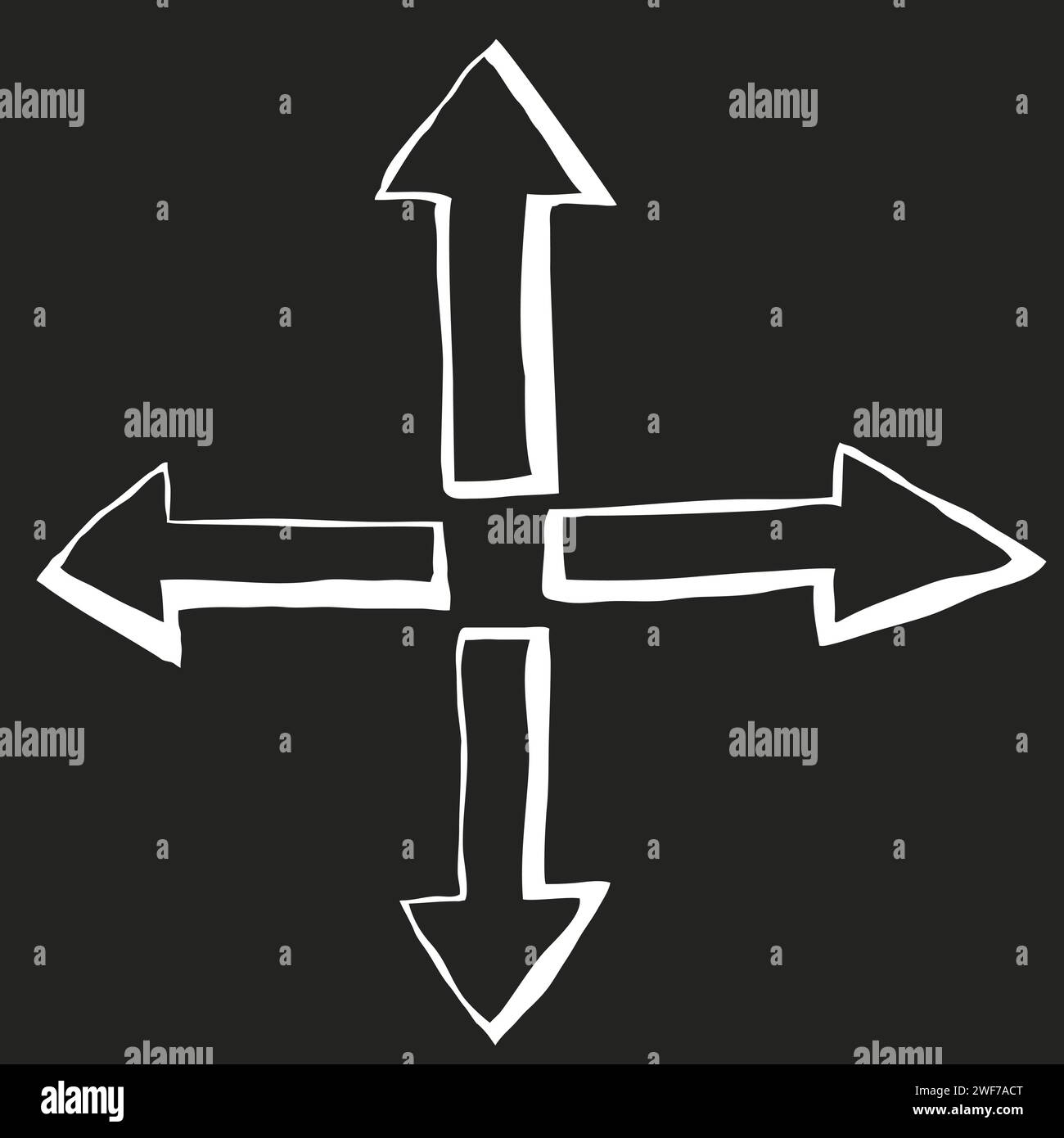 Set of white arrows in different directions Stock Vector Image & Art ...