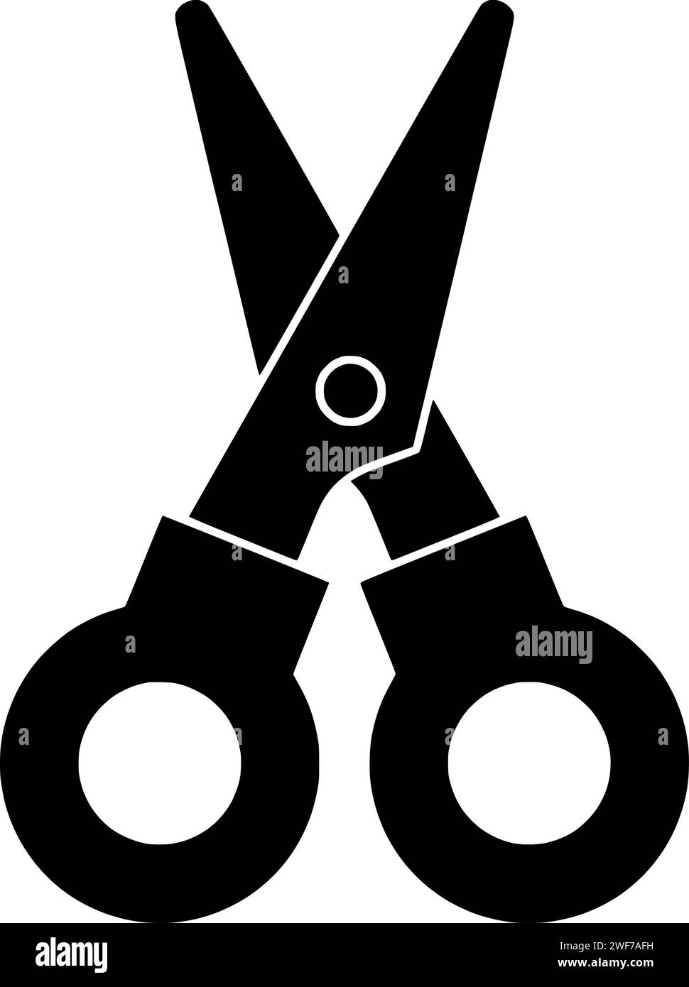 cut illustration scissor silhouette tool logo paper icon sharp outline ...