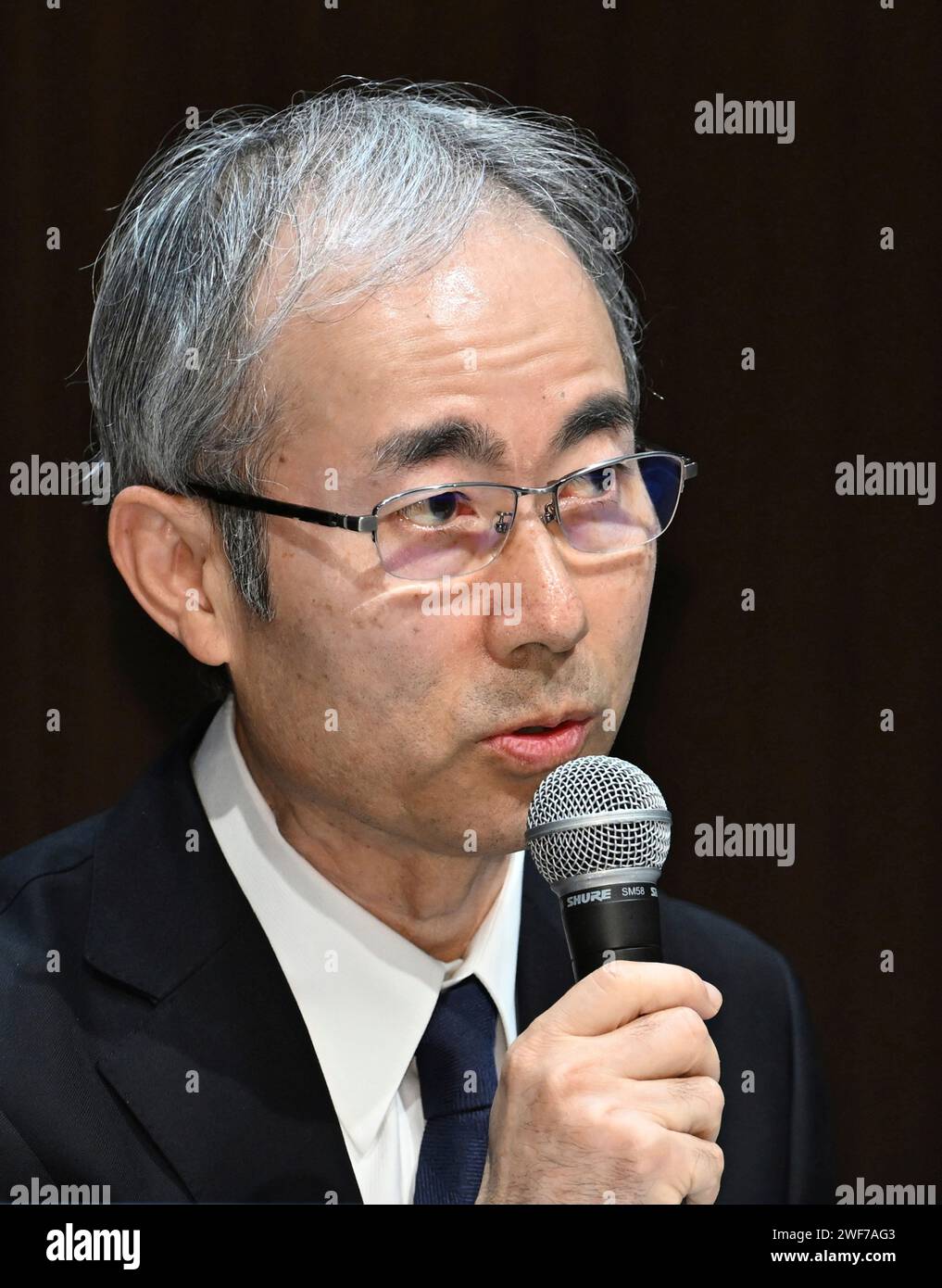 Toyota Industries Corporation President Koichi Ito attends a press conference in Chiyoda Ward ...