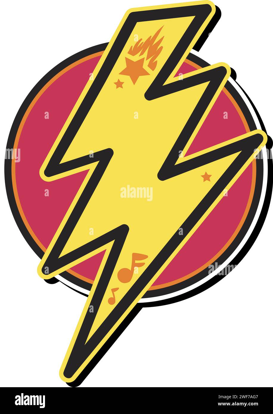 Colored logo emblem of Electric Lightning Discharge. Badge template for ...