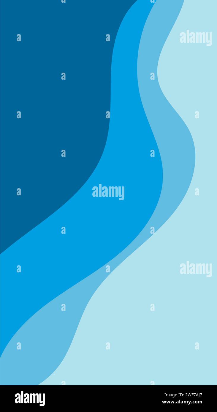 blue doodle wave for story background. vector Stock Vector Image & Art ...