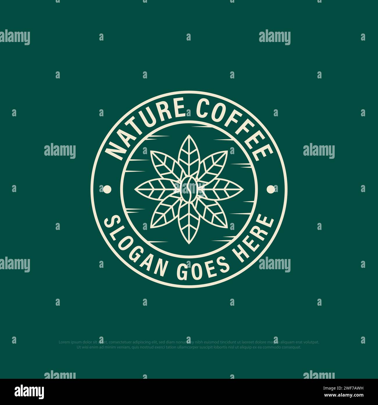 Vintage nature coffee logo badge,food and beverages vector illustration ...